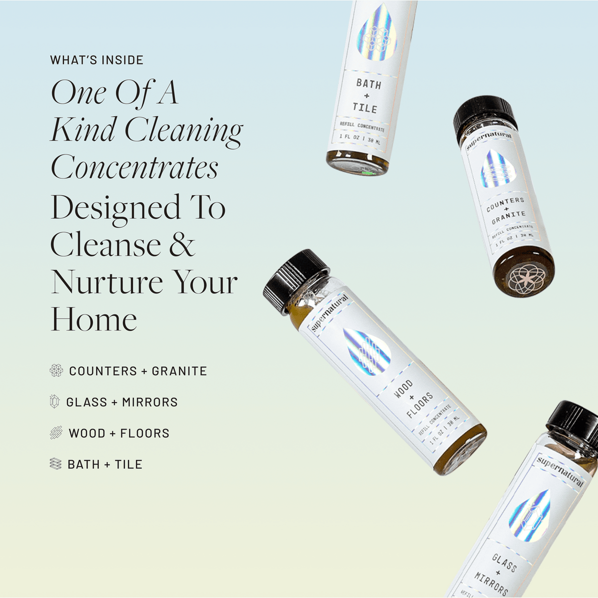 cleaning concentrates full refill set – supernatural